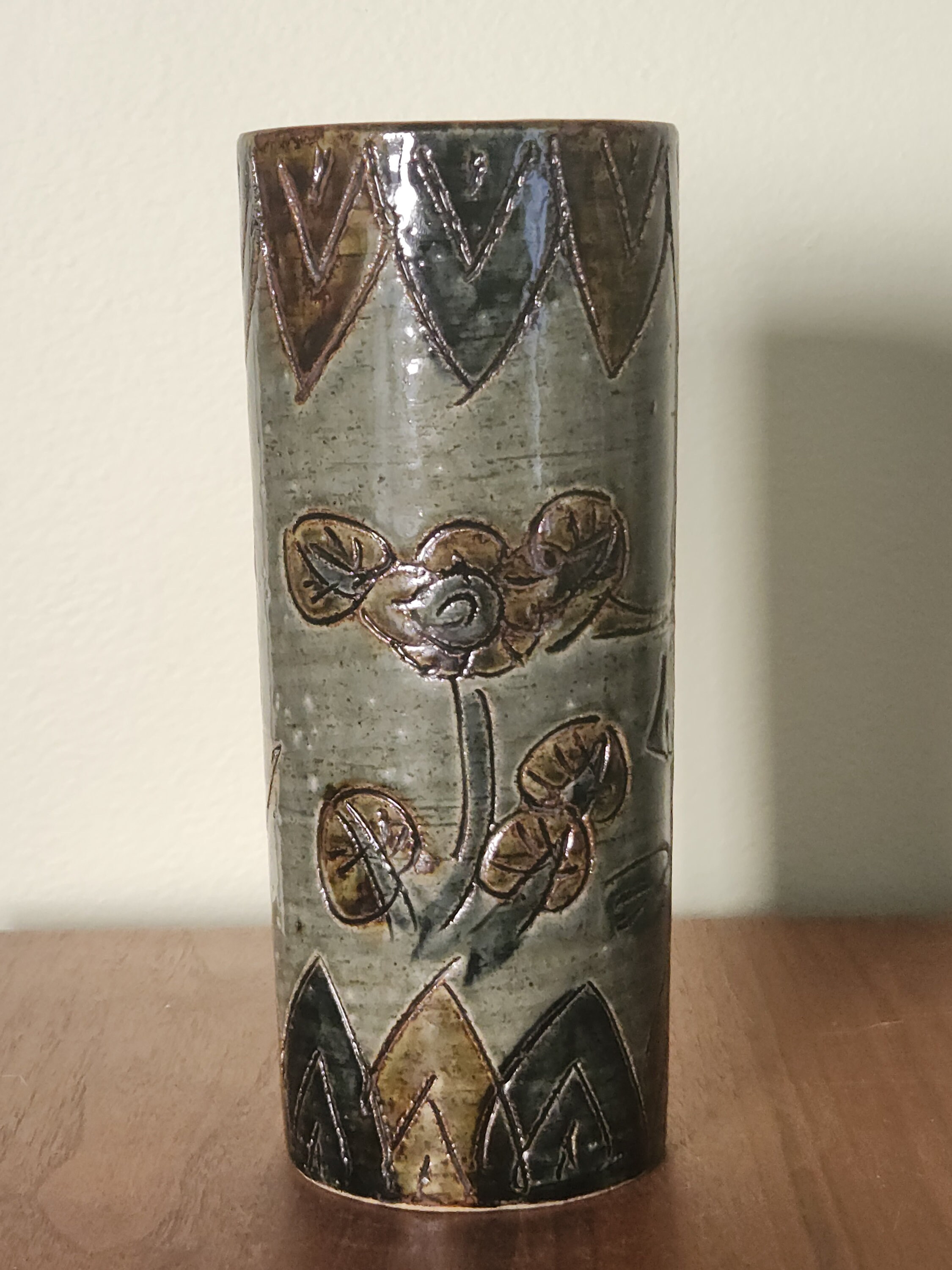 Vintage Mid-century Japanese OTAGIRI MERCANTILE COMPANY Incised Pottery ...