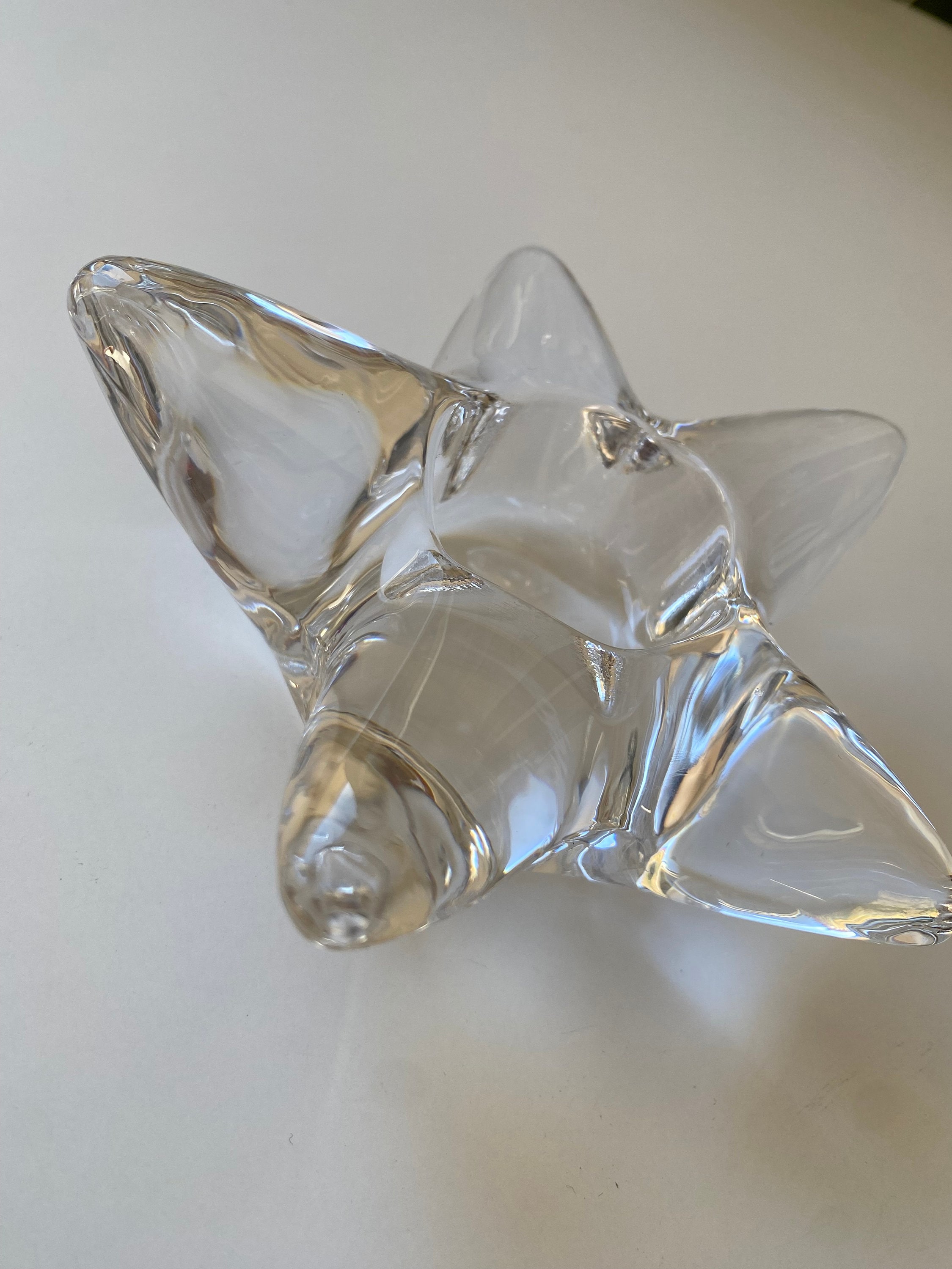 Orrefors Clear Crystal Star Starfish Tealight Votive Candle Holder ...