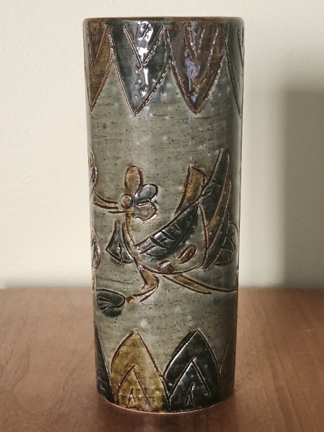 Vintage Mid-century Japanese OTAGIRI MERCANTILE COMPANY Incised Pottery ...