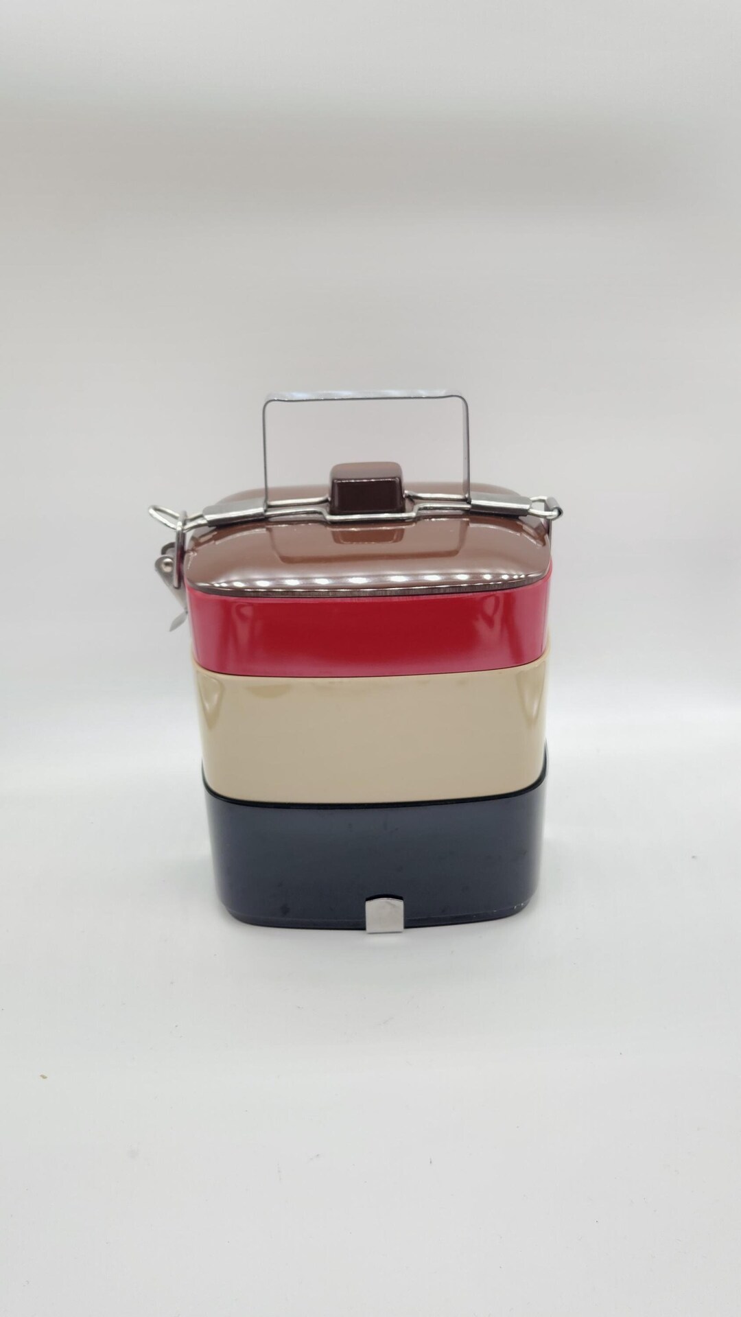 Vintage, "gold Fish" Brand, Melamine Multi-tiered, Bento-style TIFFIN ...