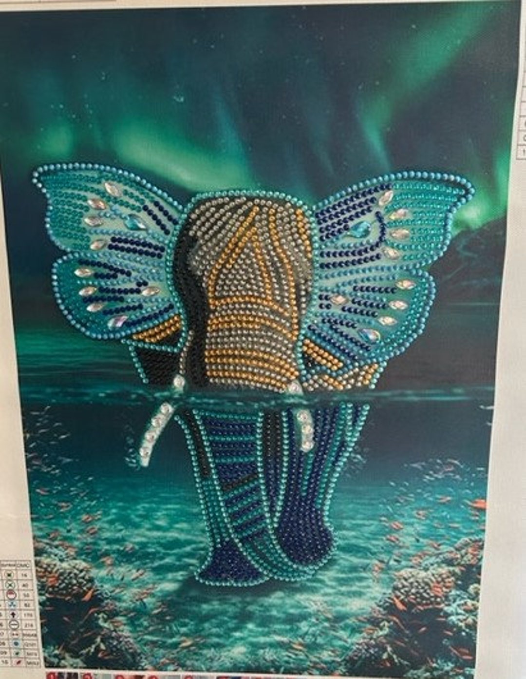 Completed Partial Diamond Painting With Jewels-unframed - Etsy