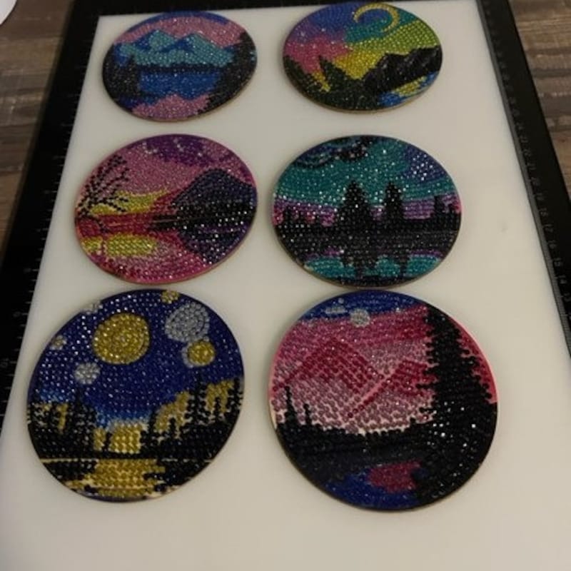 Diamond Art Coasters - Etsy
