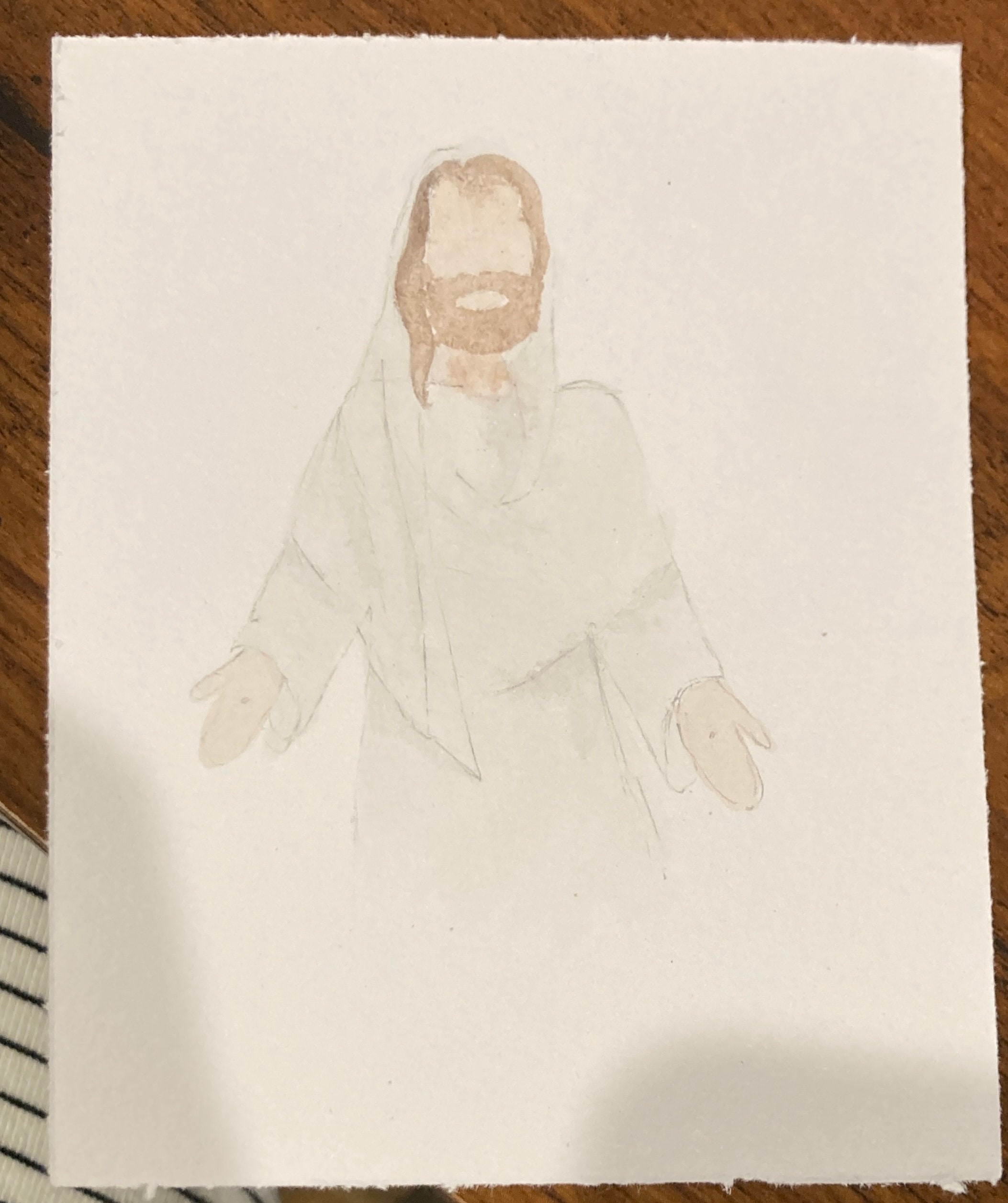 Watercolor of Jesus Christ - Etsy