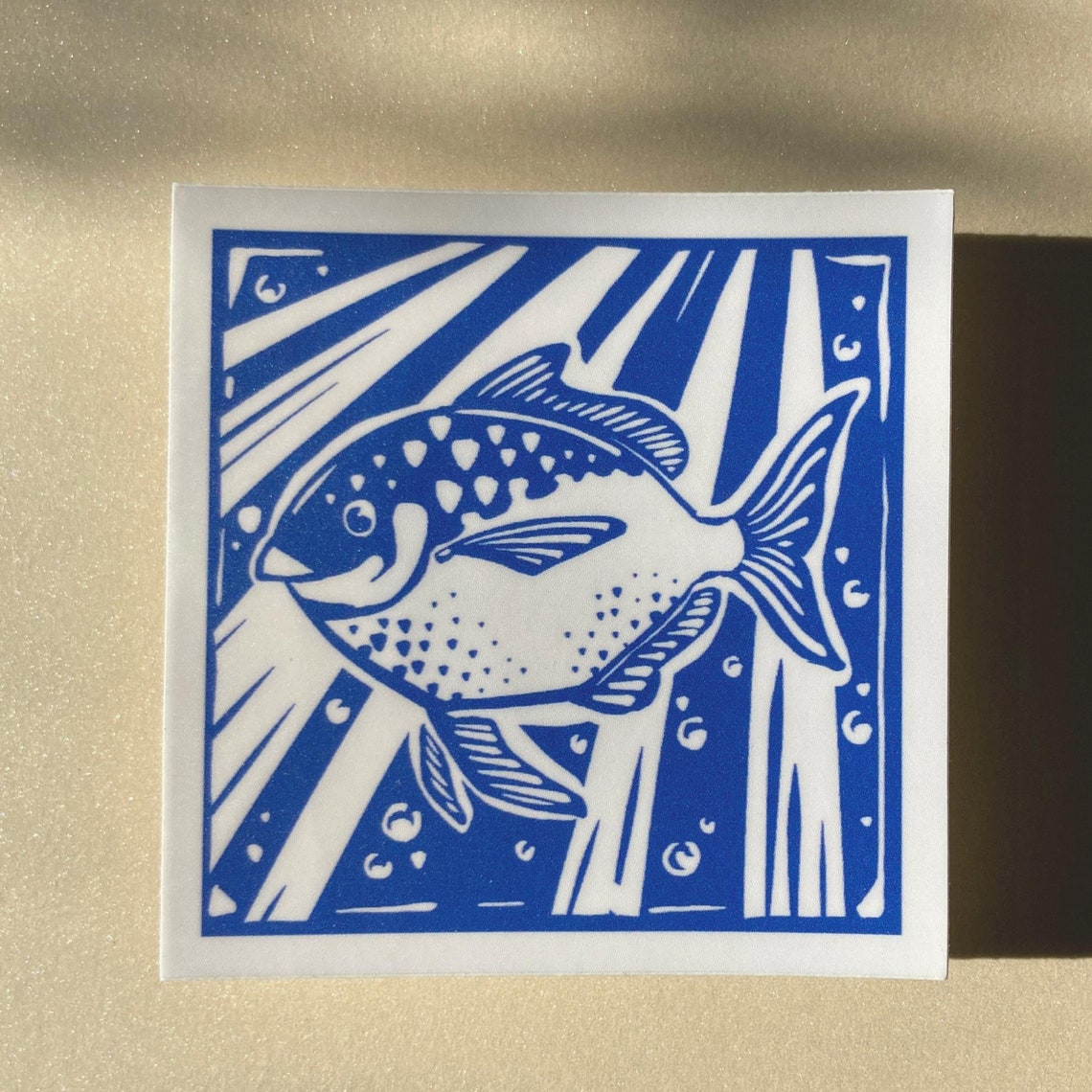 Kingfish Vinyl Sticker | 3 Inch, Cute Waterproof Deco Sticker ...