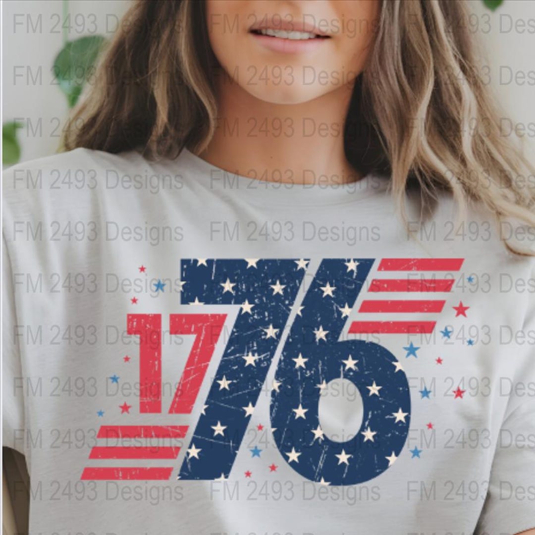 1776 Patriotic Digital Art, USA Flag Design, Independence Day Print ...