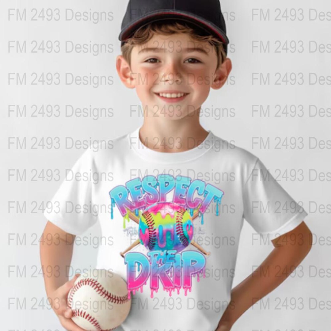 Respect the Drip Baseball Digital Download, Tie Dye Baseball Art ...