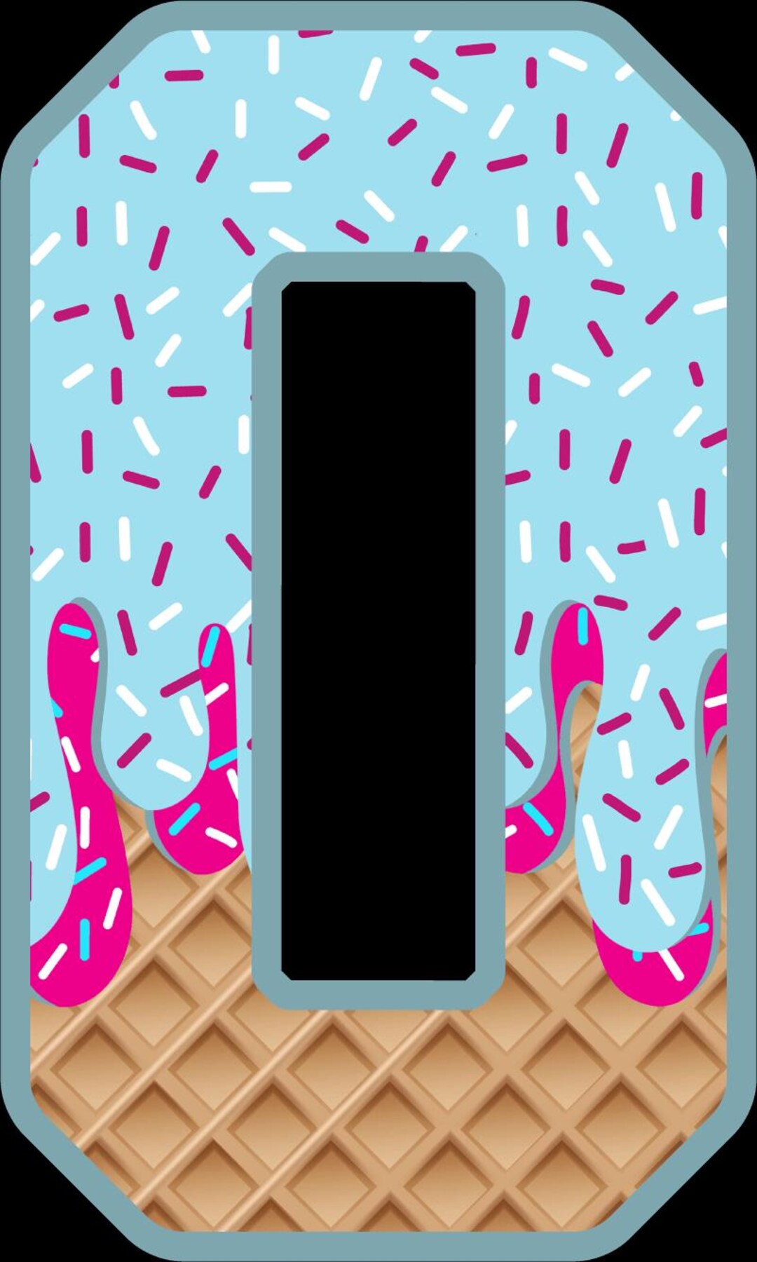 Ice Cream Number ZERO Digital Download, Dessert Font Clipart, Alphabet ...