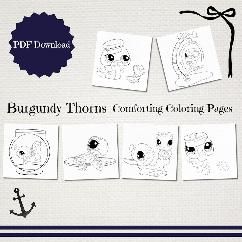 Littlest Pet Shop Coloring Book Pages | Printable Digital Download ...