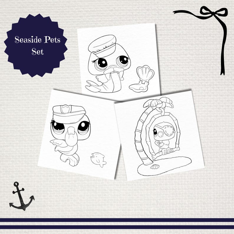 Littlest Pet Shop Coloring Book Pages | Printable Digital Download ...