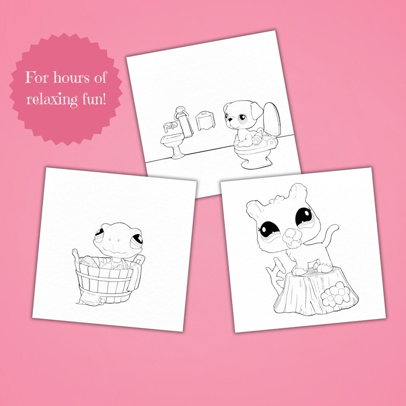Littlest Pet Shop Coloring Book Pages | Printable Digital Download ...