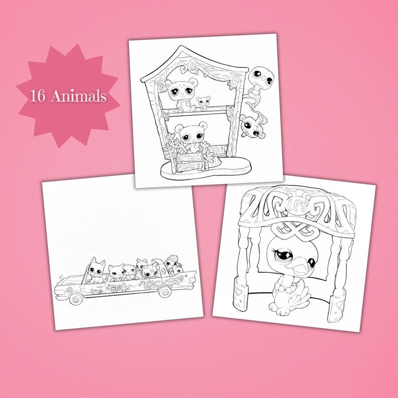 Littlest Pet Shop Coloring Book Pages | Printable Digital Download ...