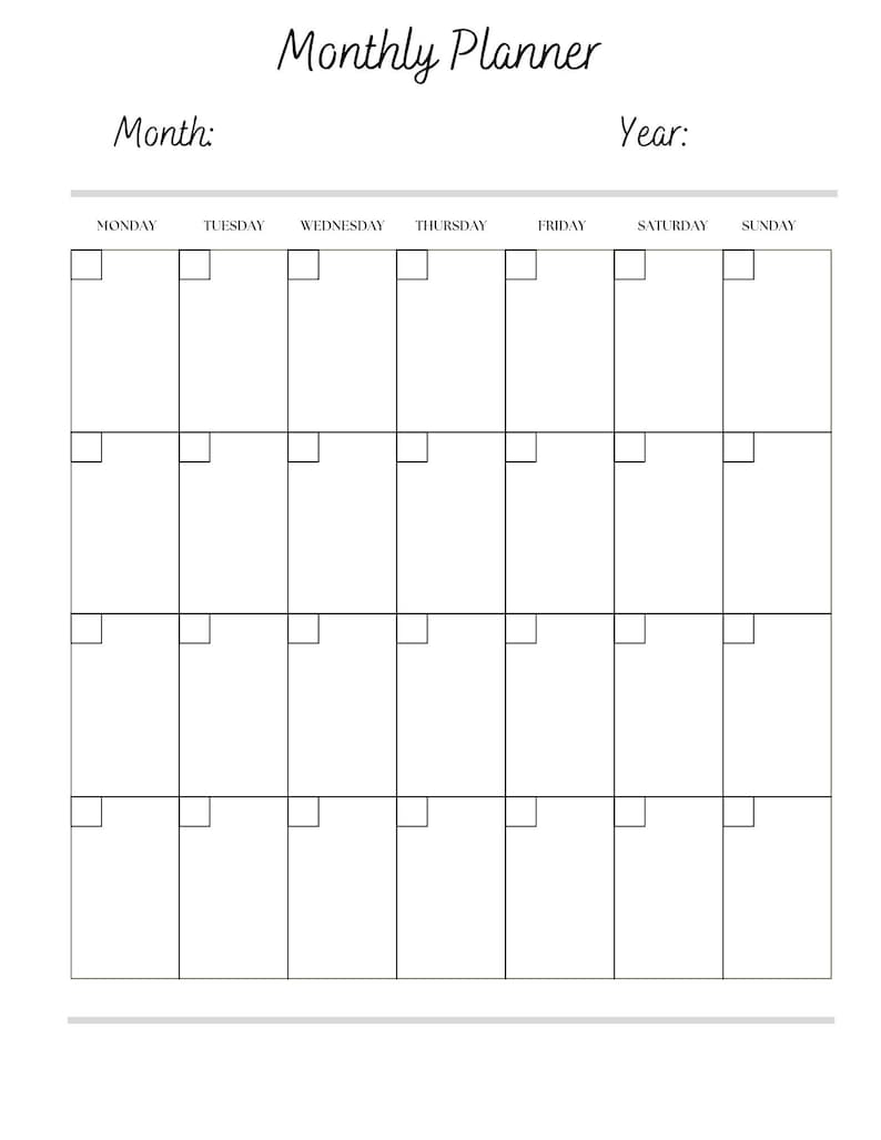 Printable Monthly Planner & Journal! - Etsy