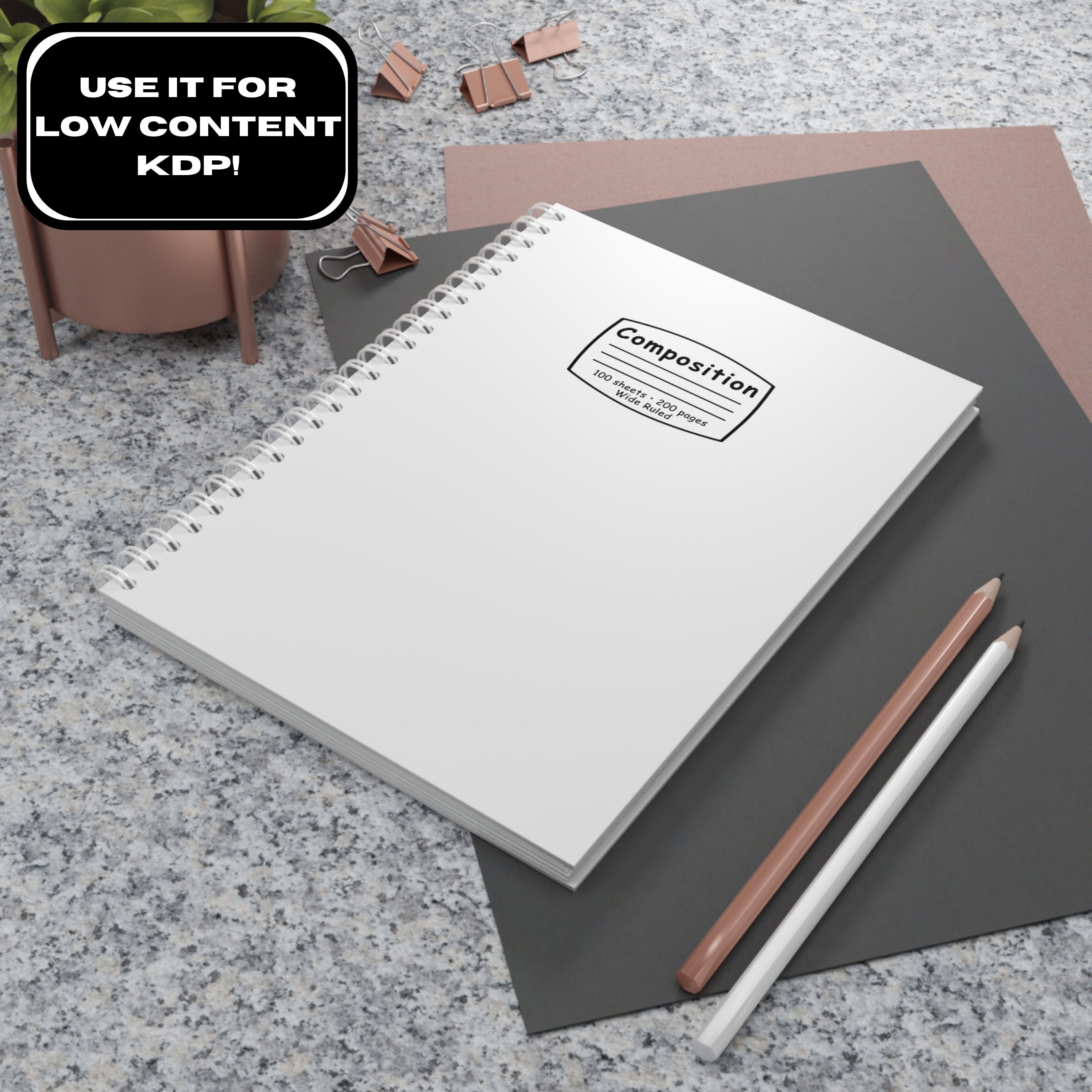 Complete Amazon KDP Composition Notebook Labels, KDP Template, 300 Dpi ...