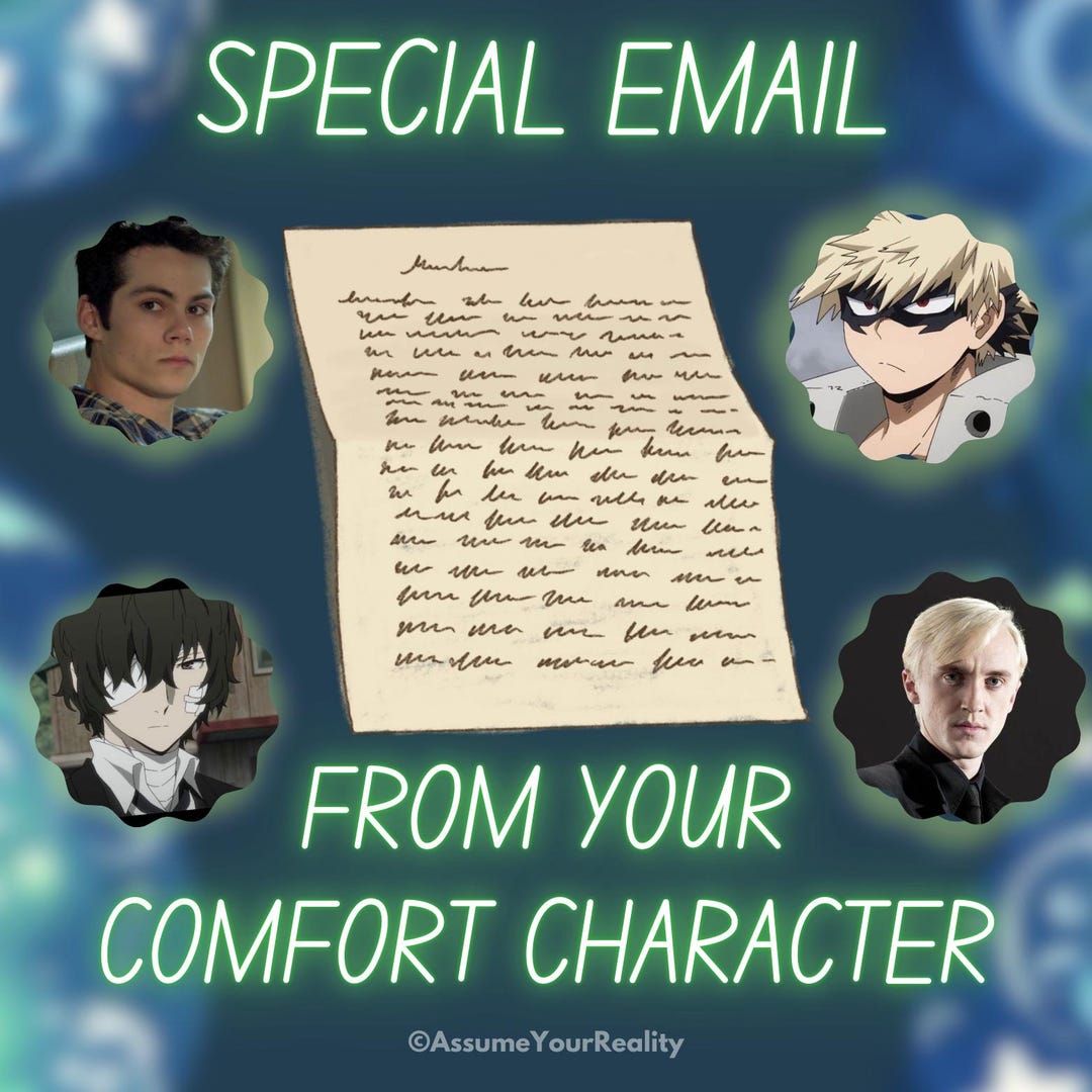 Comfort Character Email, Comfort Character Letter, Reality Shifting, CC ...