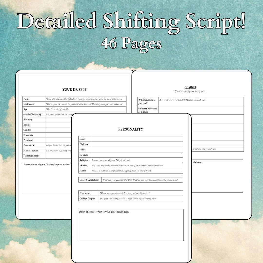 Detailed Reality Shifting Script Template, Reality Shifting Method ...