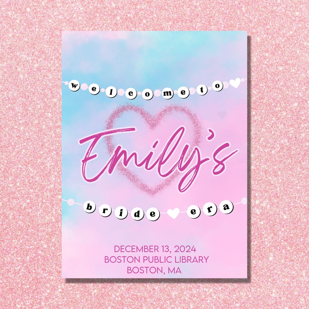 Personalized Taylor Swift Bridal Shower Welcome Sign - Etsy