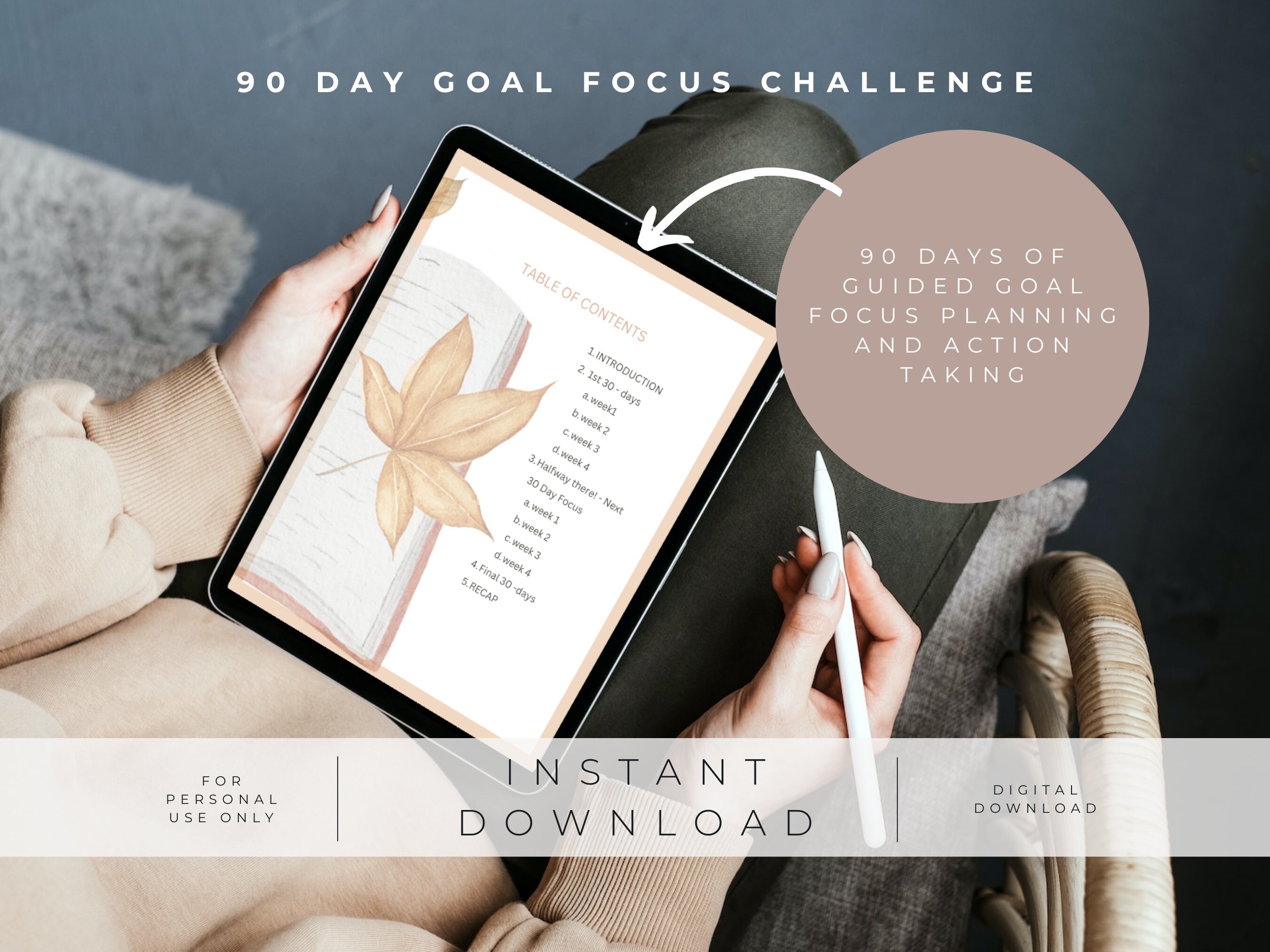 90 Day Goal Setting Worksheet Challenge Planning Guided - Etsy