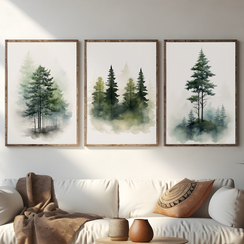 Green Tree Art Print - Etsy