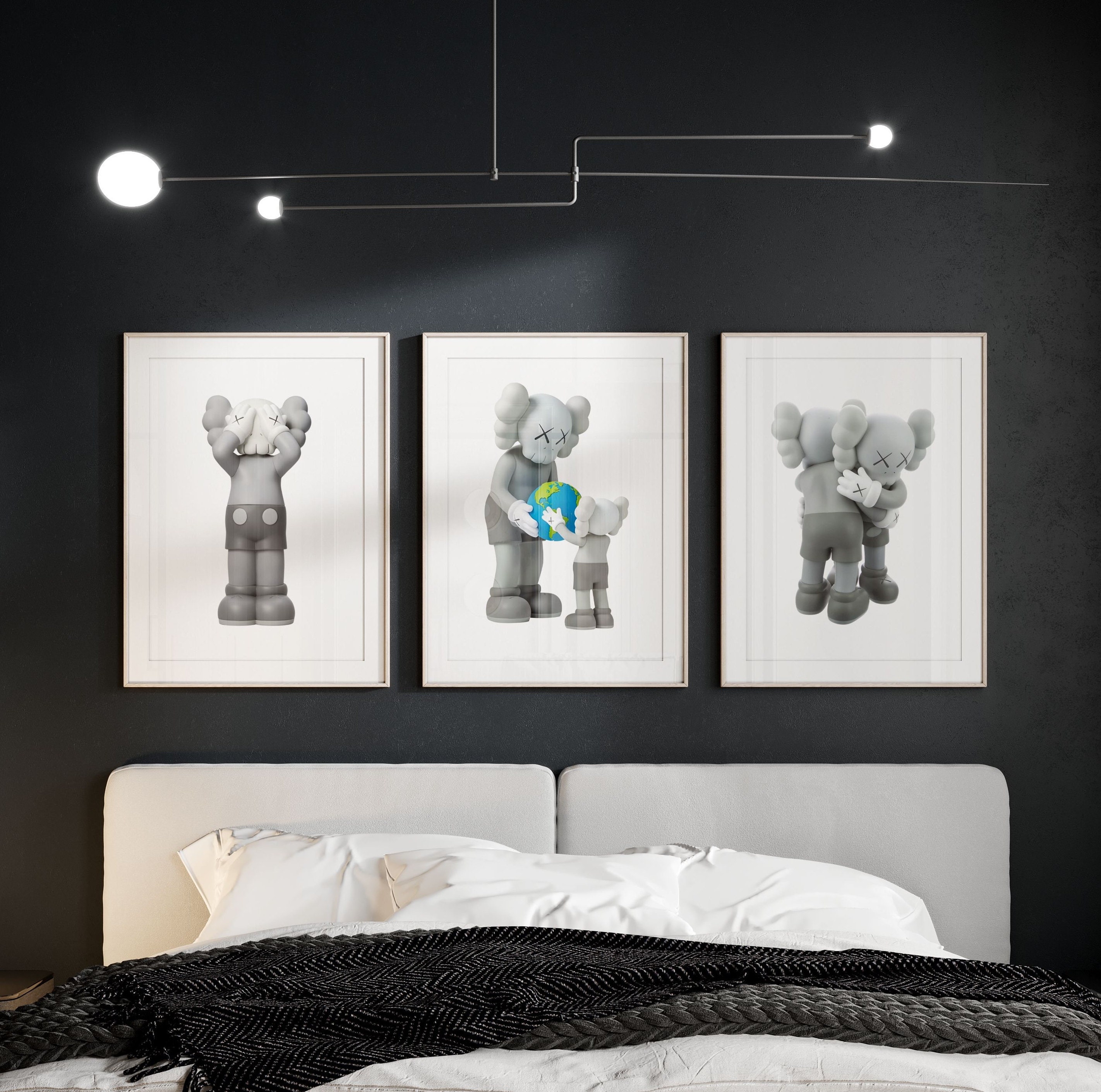 Hypebeast Toys Poster Set of 3 Gray White Hypebeast Figure Printable ...