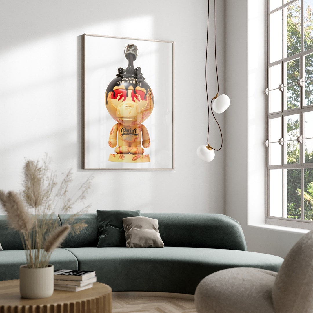 Hypebeast Toys Poster Paint Color Art Hypebeast Figure Hypebeast Wall ...