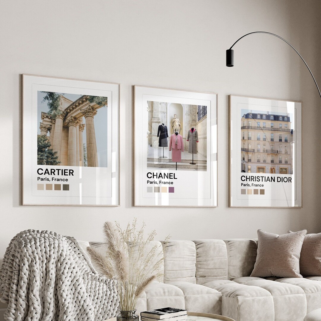Beige Tan Neutral Wall Art Luxury Fashion Print Set of 3 Digital ...