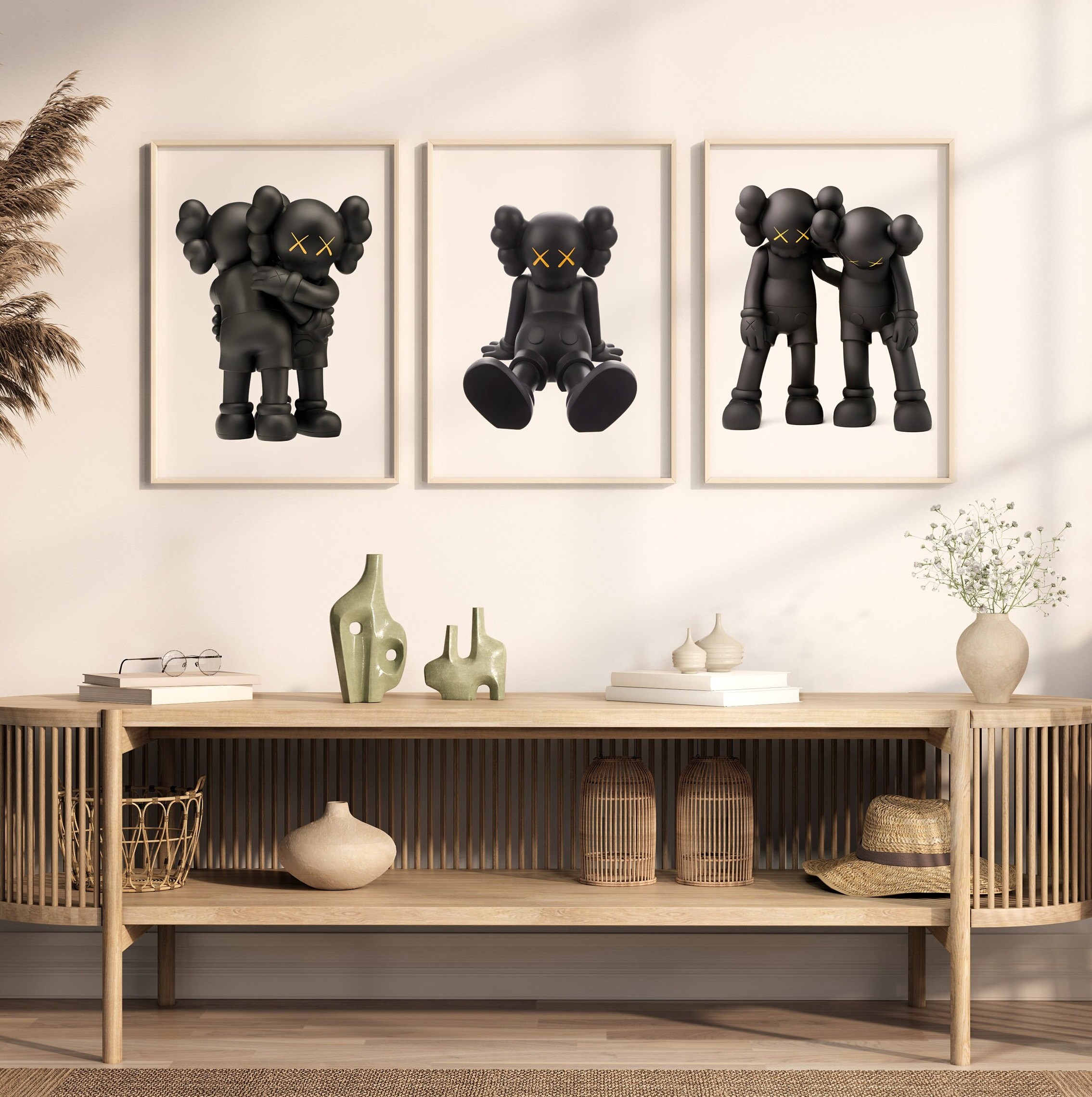 Hypebeast Toys Poster Set of 3 Black Gold Hypebeast Figure Printable ...