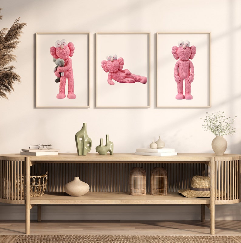Hypebeast Toys Poster Set of 3 Hypebeast Figure Print Wall Art ...