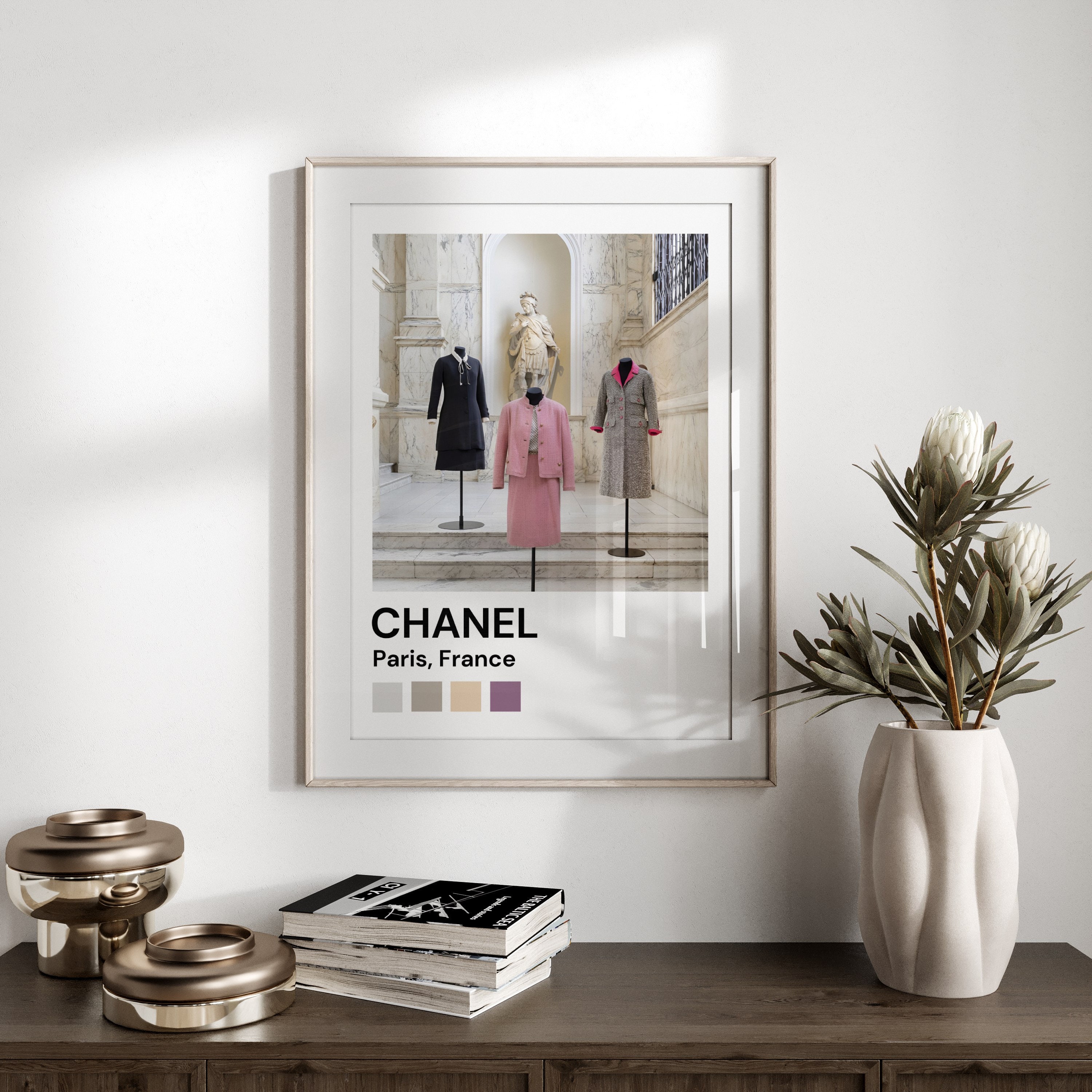 Beige Tan Neutral Wall Art Luxury Fashion Print Set of 3 Digital ...