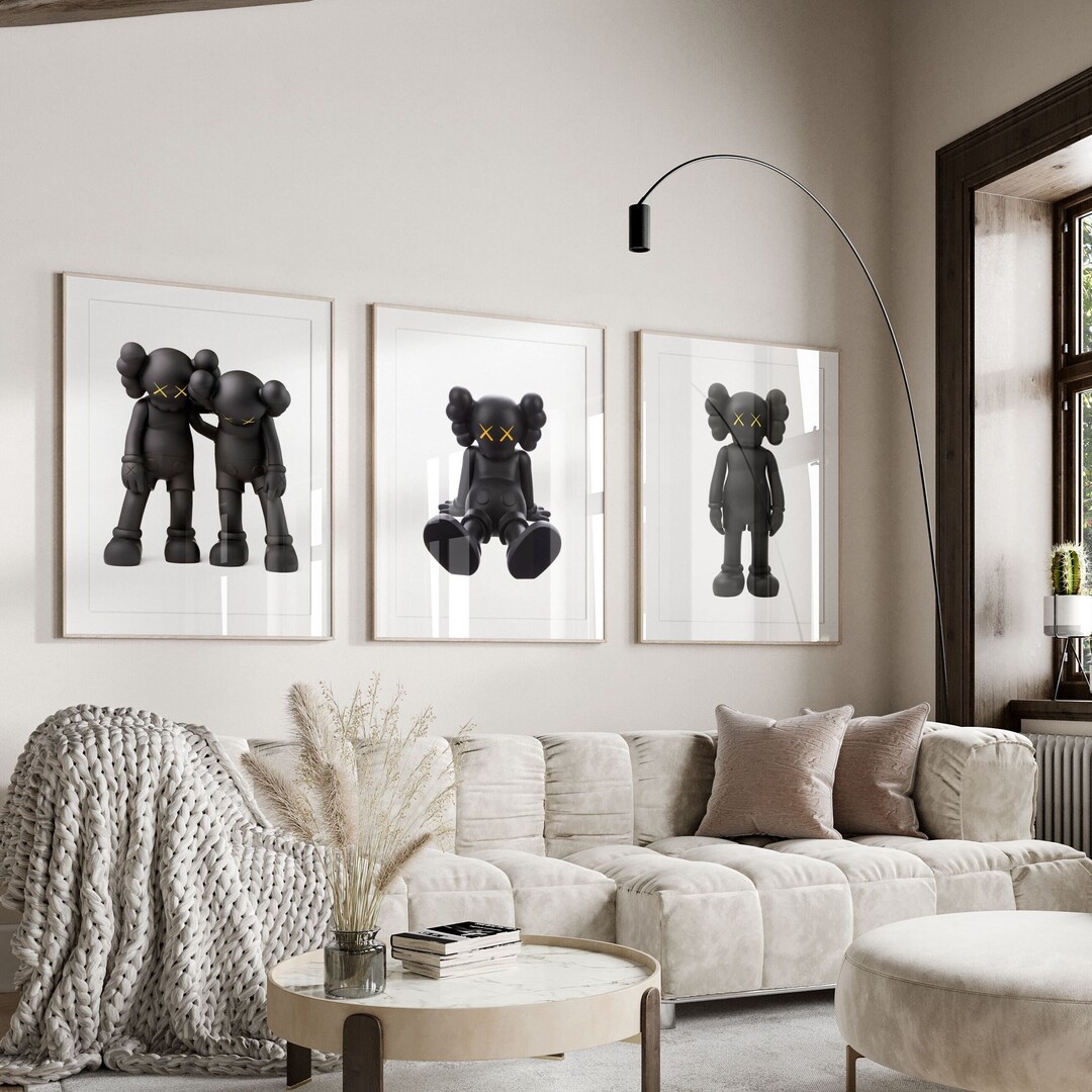 Hypebeast Toys Poster Set of 3 Black Gold Hypebeast Figure Printable ...