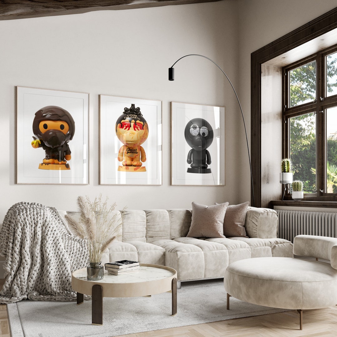Toy Hypebeast Toys Poster Hypebeast Figure Matching Set of 3 Hypebeast ...