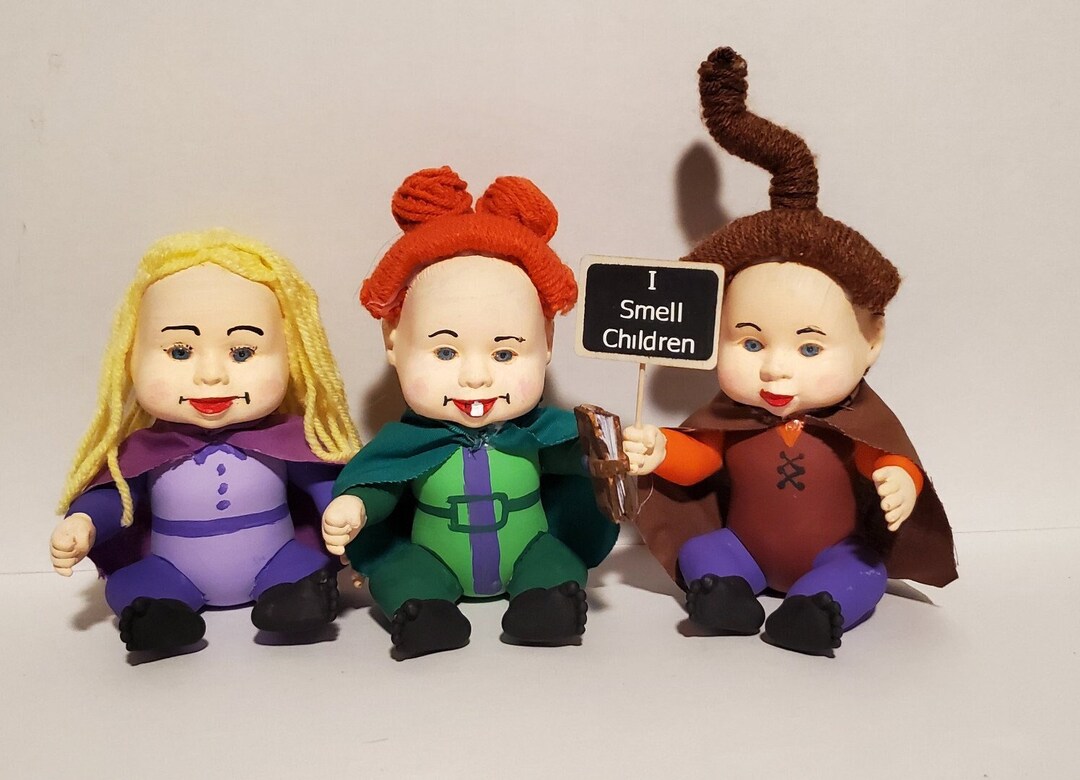 Hocus Pocus Baby Dolls Set of Three - Hand Painted - Etsy
