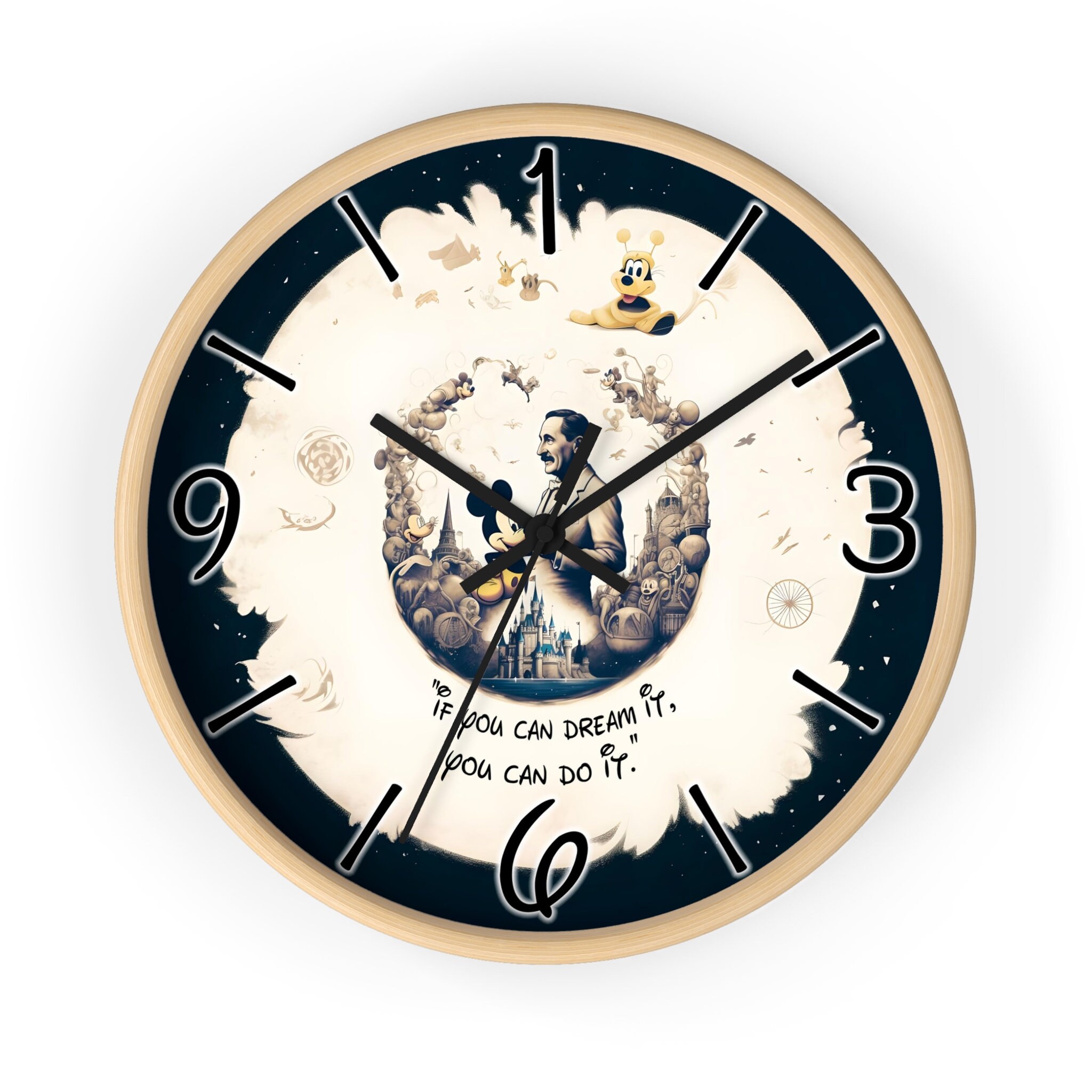 Walt Disney Inspirational Wall Clock if You Can Dream - Etsy