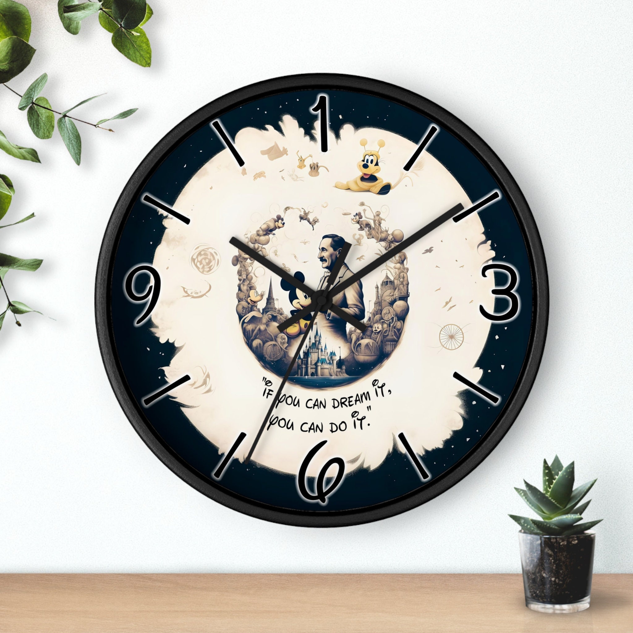 Walt Disney Inspirational Wall Clock - "If you can dream it, you can do ...