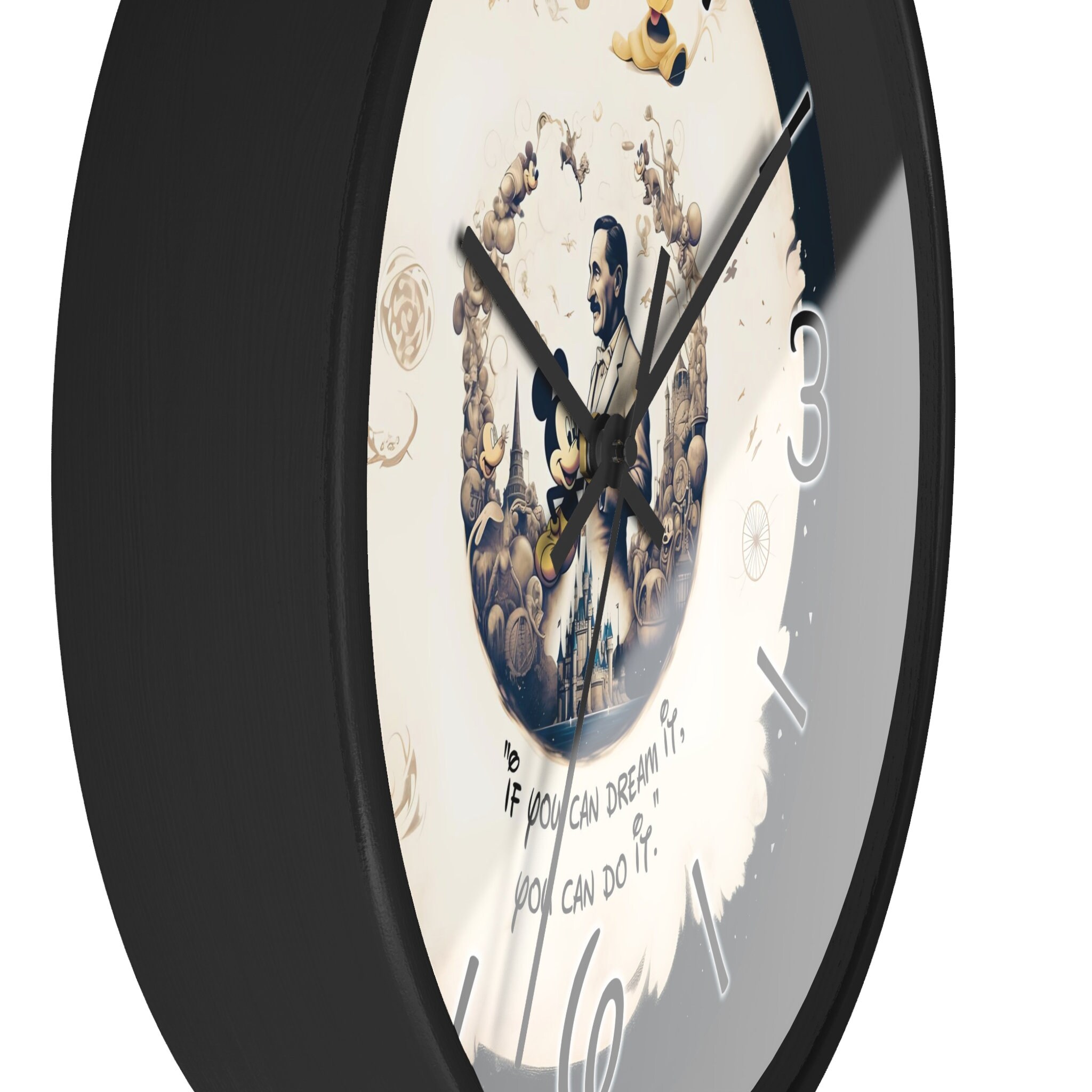 Walt Disney Inspirational Wall Clock if You Can Dream - Etsy
