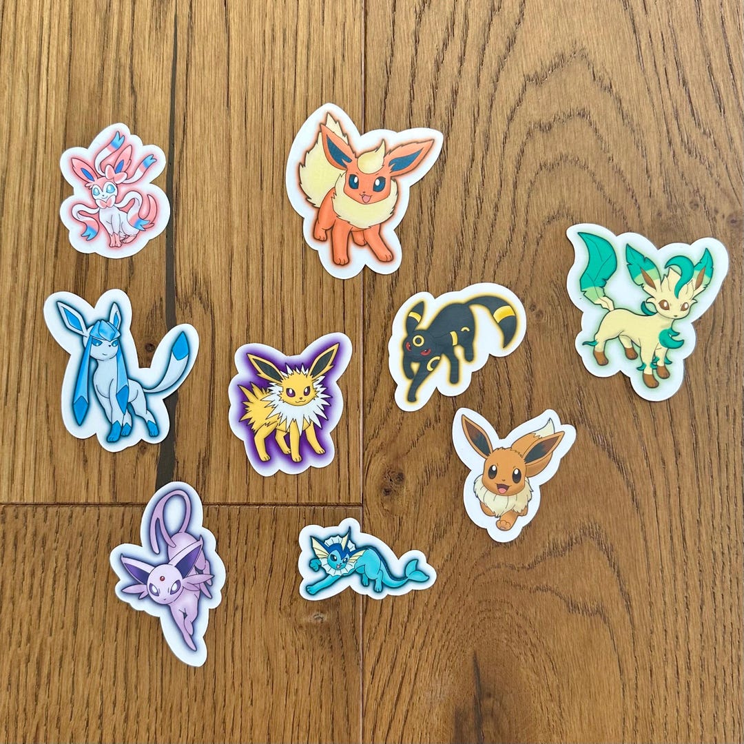 Pokemon Waterproof Sticker, Eevee Evolution, Pokémon, Anime, Eevee ...