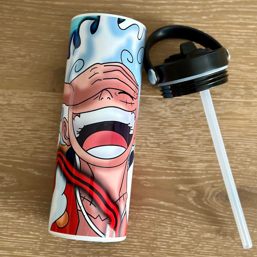 One Piece Water Bottle, Gear 5 Luffy , Water Bottle, Anime, Anime Water ...