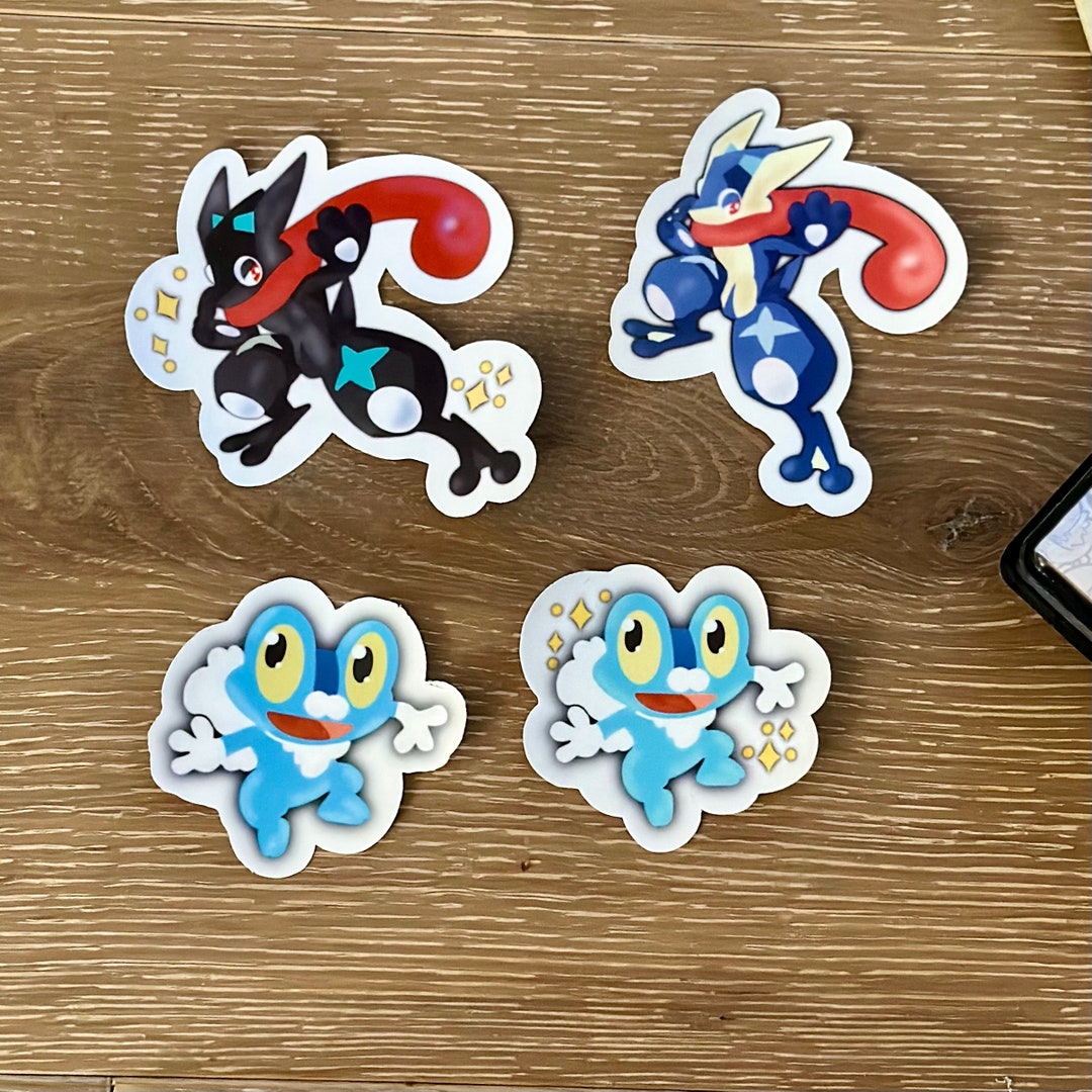 Pokémon Waterproof Sticker, Greninja, Pokémon, Anime, Froakie, Pokémon ...