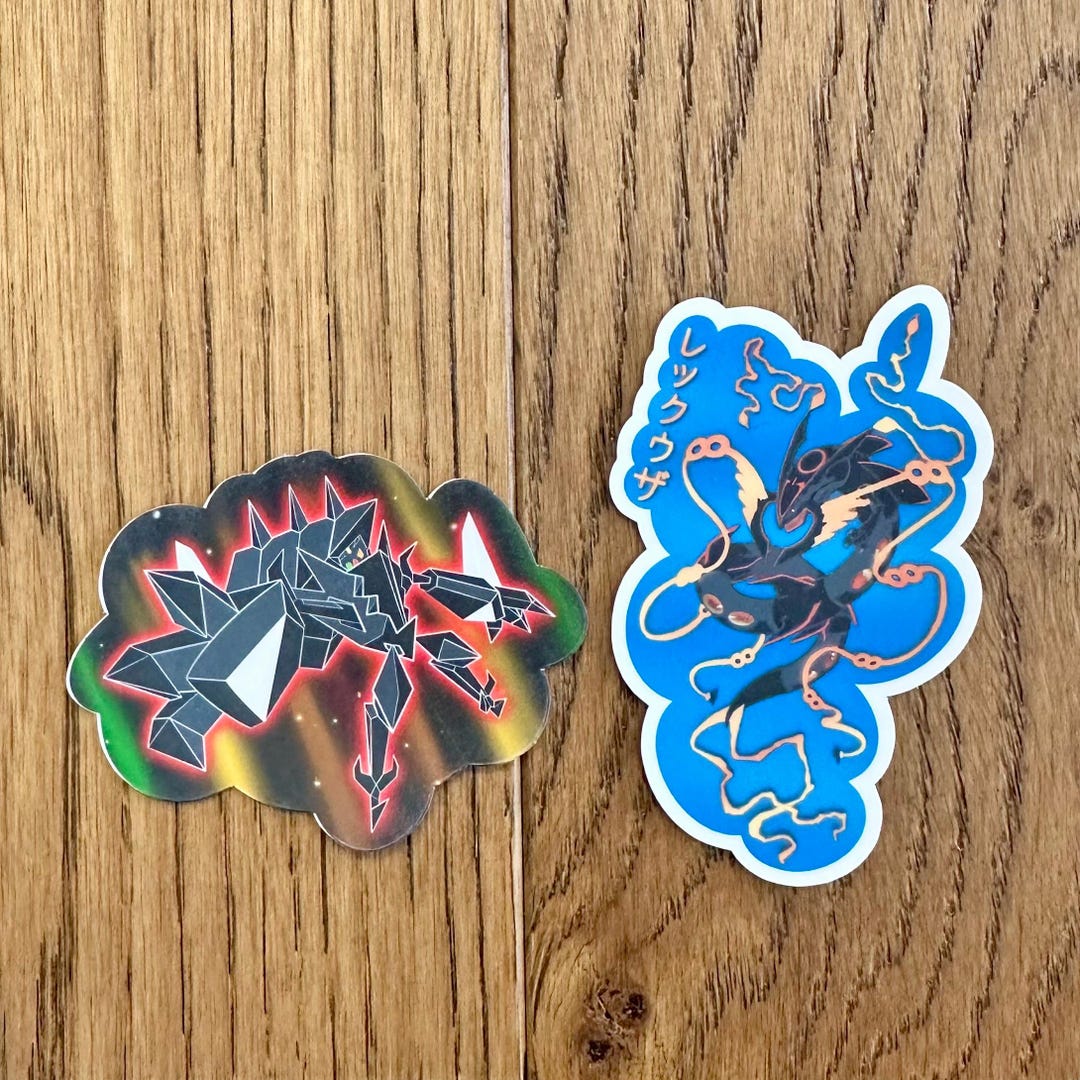 Pokémon Waterproof Sticker, Shiny Rayquaza, Pokémon, Anime, Mega ...