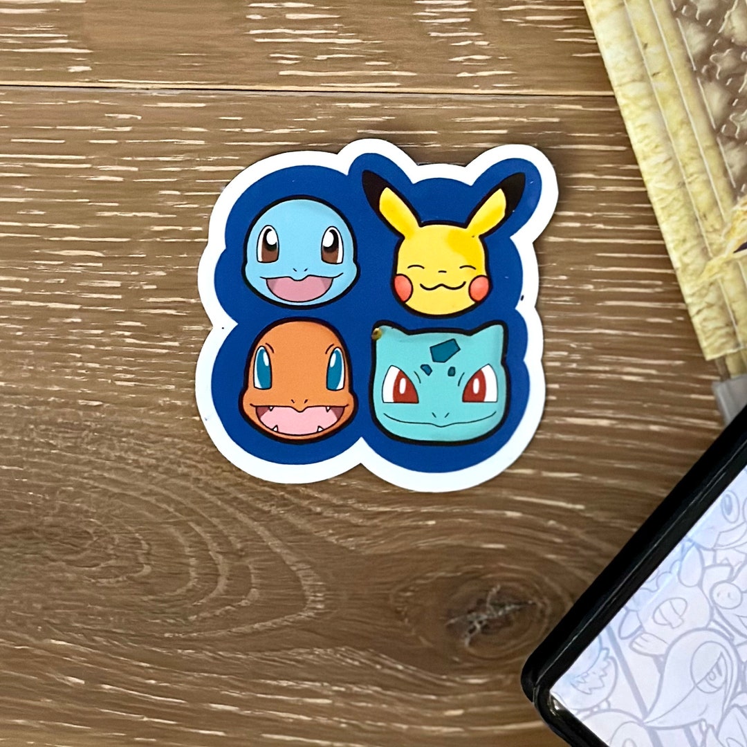 Pokémon Waterproof Sticker, Starter Pokemon , Pokémon, Anime, Pokémon ...