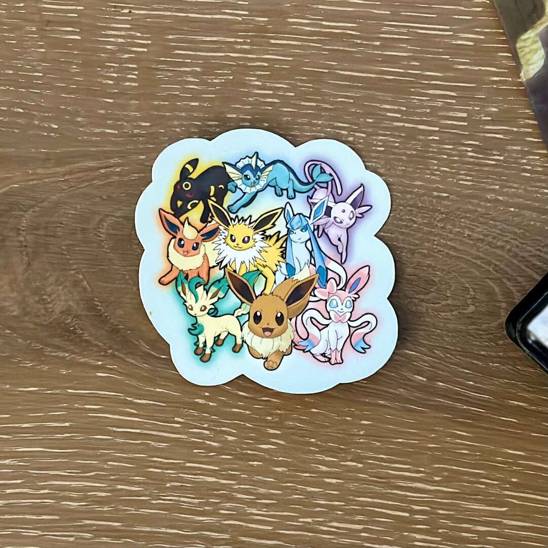 Pokemon Waterproof Sticker, Eevee Evolution, Pokémon, Anime, Pokemon ...