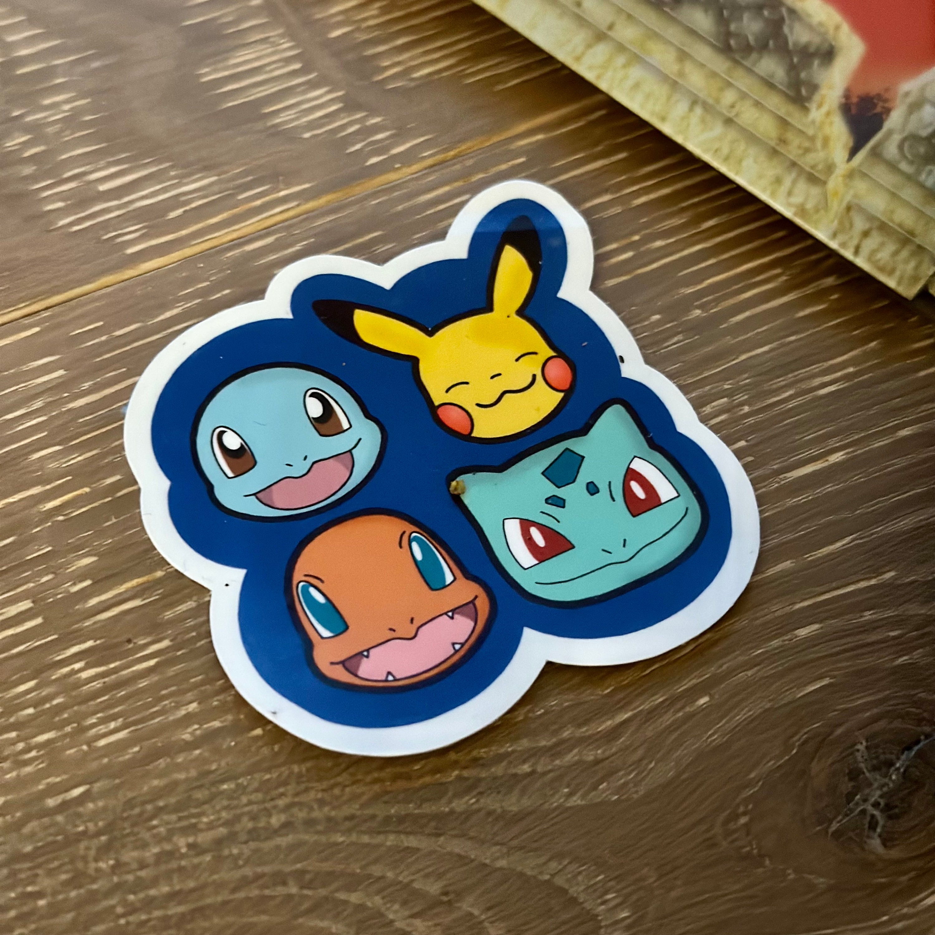 Pokémon Waterproof Sticker Starter Pokemon Pokémon Anime - Etsy