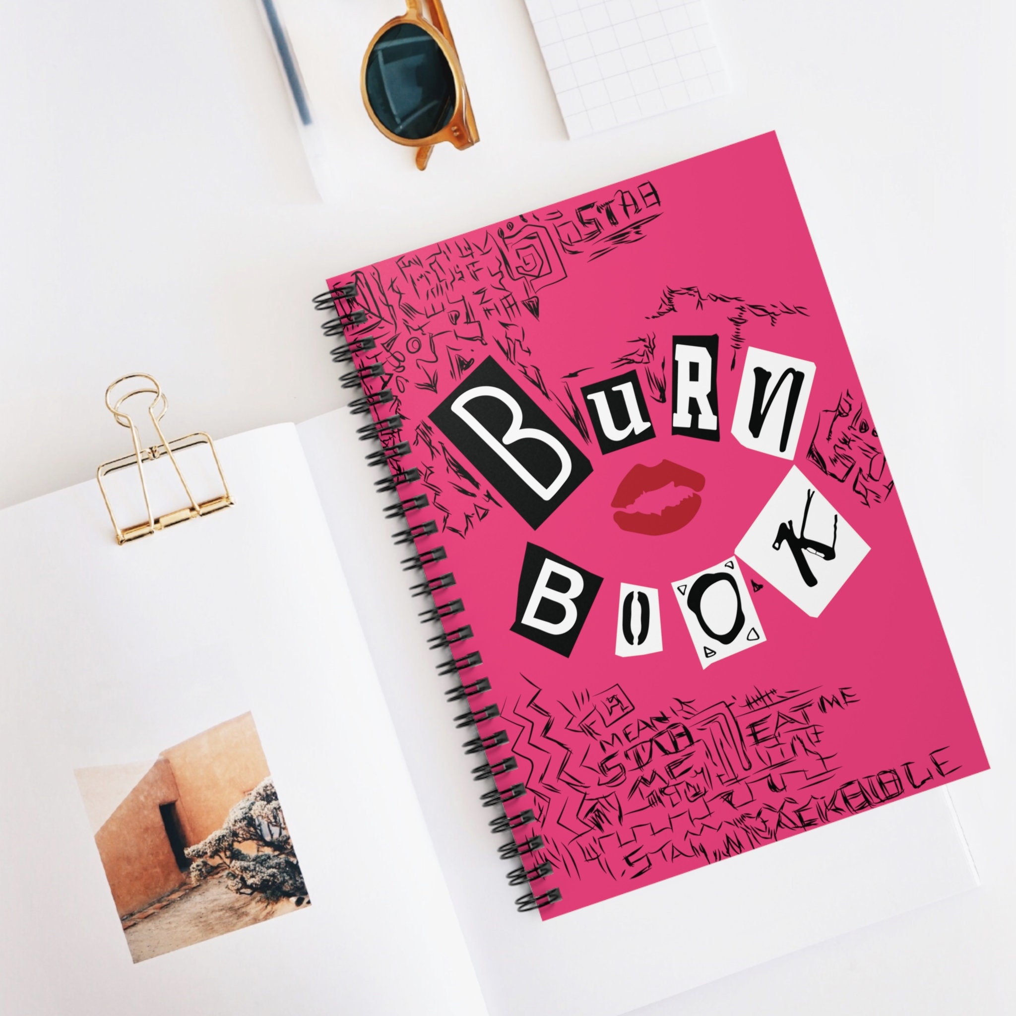 Burn Book, Journal, Spiral Notebook Ruled Line - Etsy