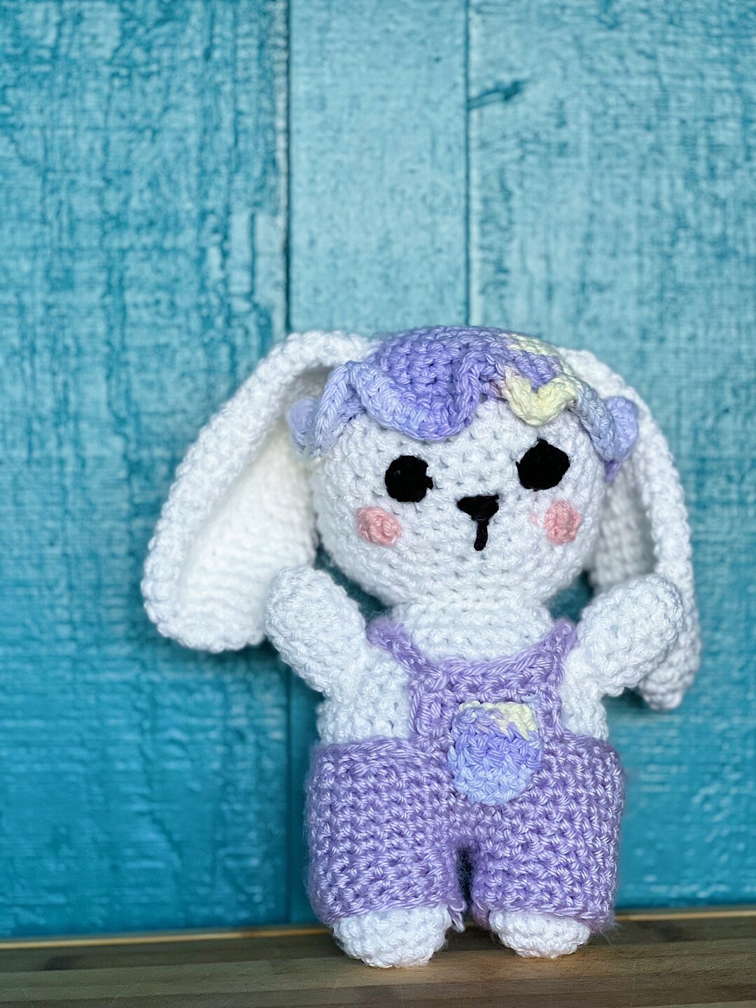 Handmade Crochet Bunny With Overalls - Adorable Gift for All Ages - Etsy