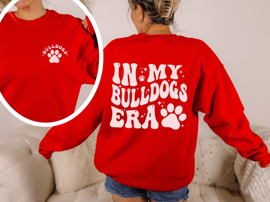 School Mascot Bulldog Sweatshirt, in My Bulldog Era Sweatshirt, Bulldog ...