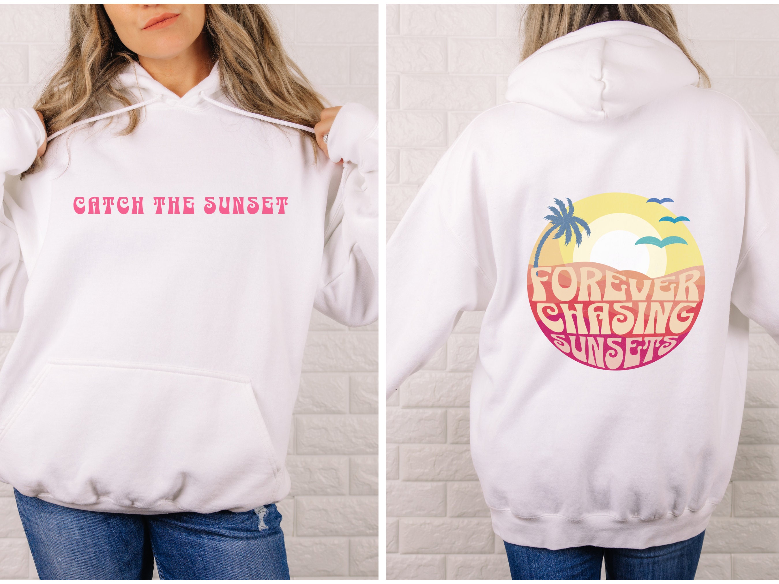 Forever Chasing Sunsets Hoodie Sweatshirt, Catch the Sunset, Oversized ...