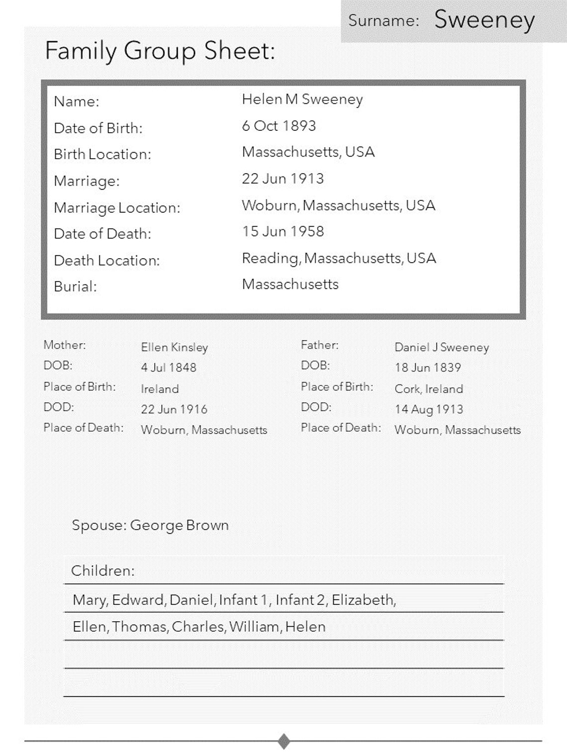 Genealogy Worksheets for Family History Research | Printable Ancestor ...