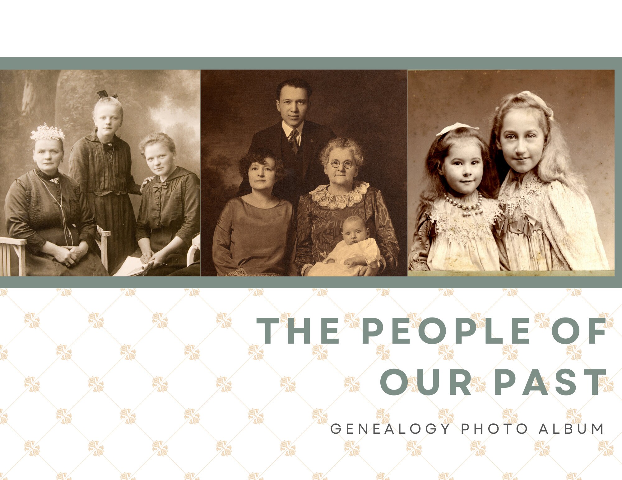 Digital to Print Genealogy Ancestry Family History Photo Book Template ...