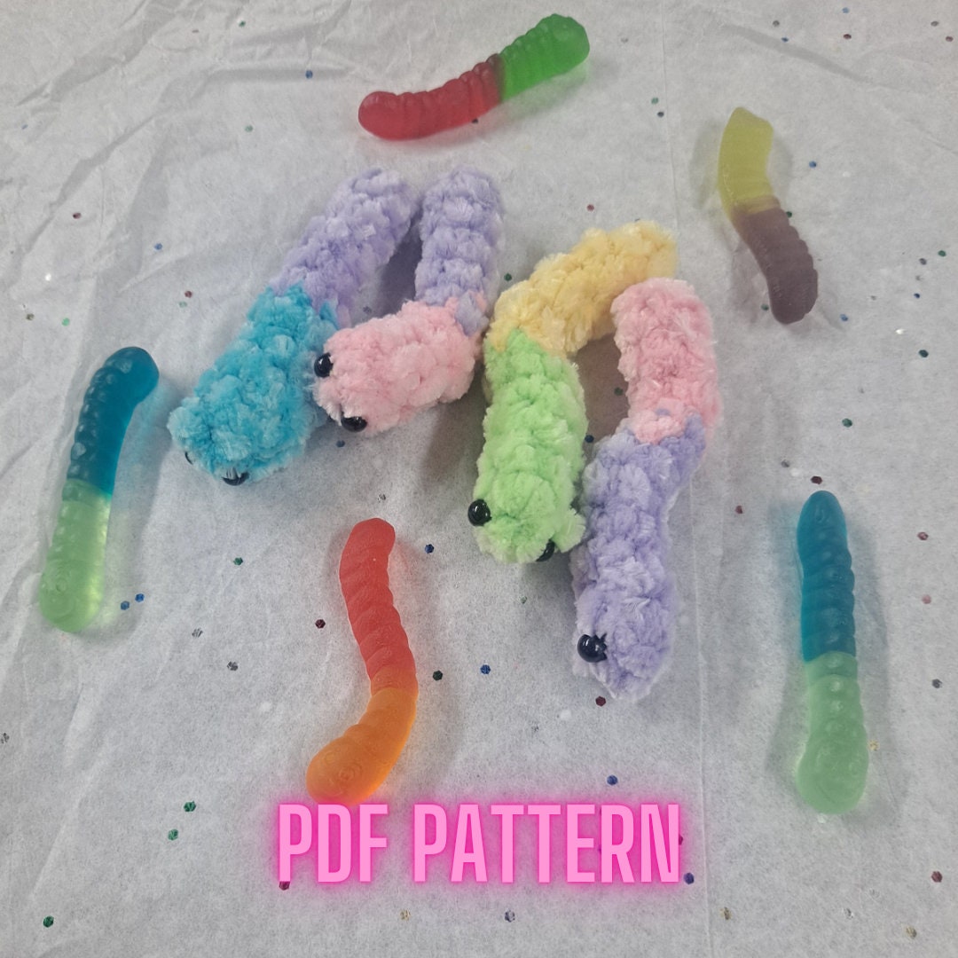 Mini Gummy Worm Pattern - Etsy