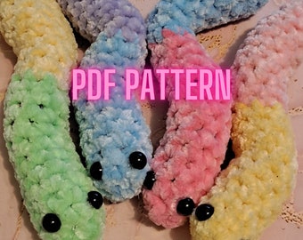 Gummy Worms Candy Crochet Pattern PATTERN ONLY PDF Download Amigurumi ...