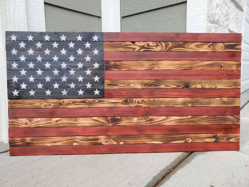 Large Rustic American Flag Build Plans - Etsy